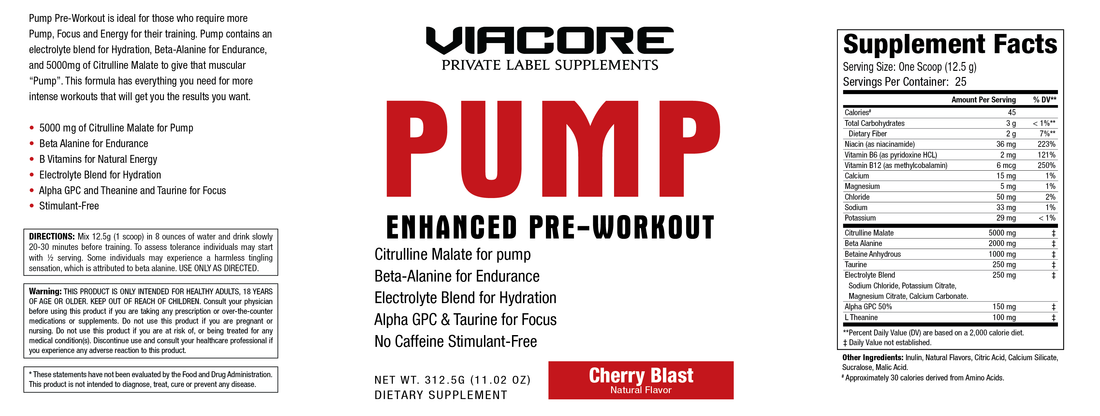 Pump Non-Stim Pre-Workout Powder > ViaCore Nutrition