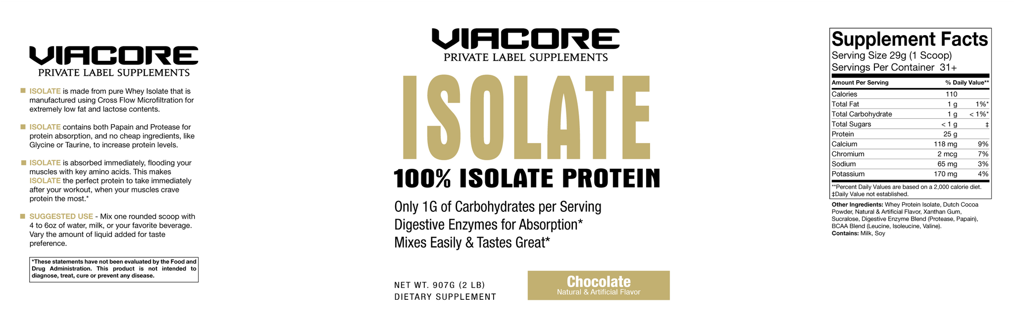 100% Whey Isolate 2lb > ViaCore Nutrition